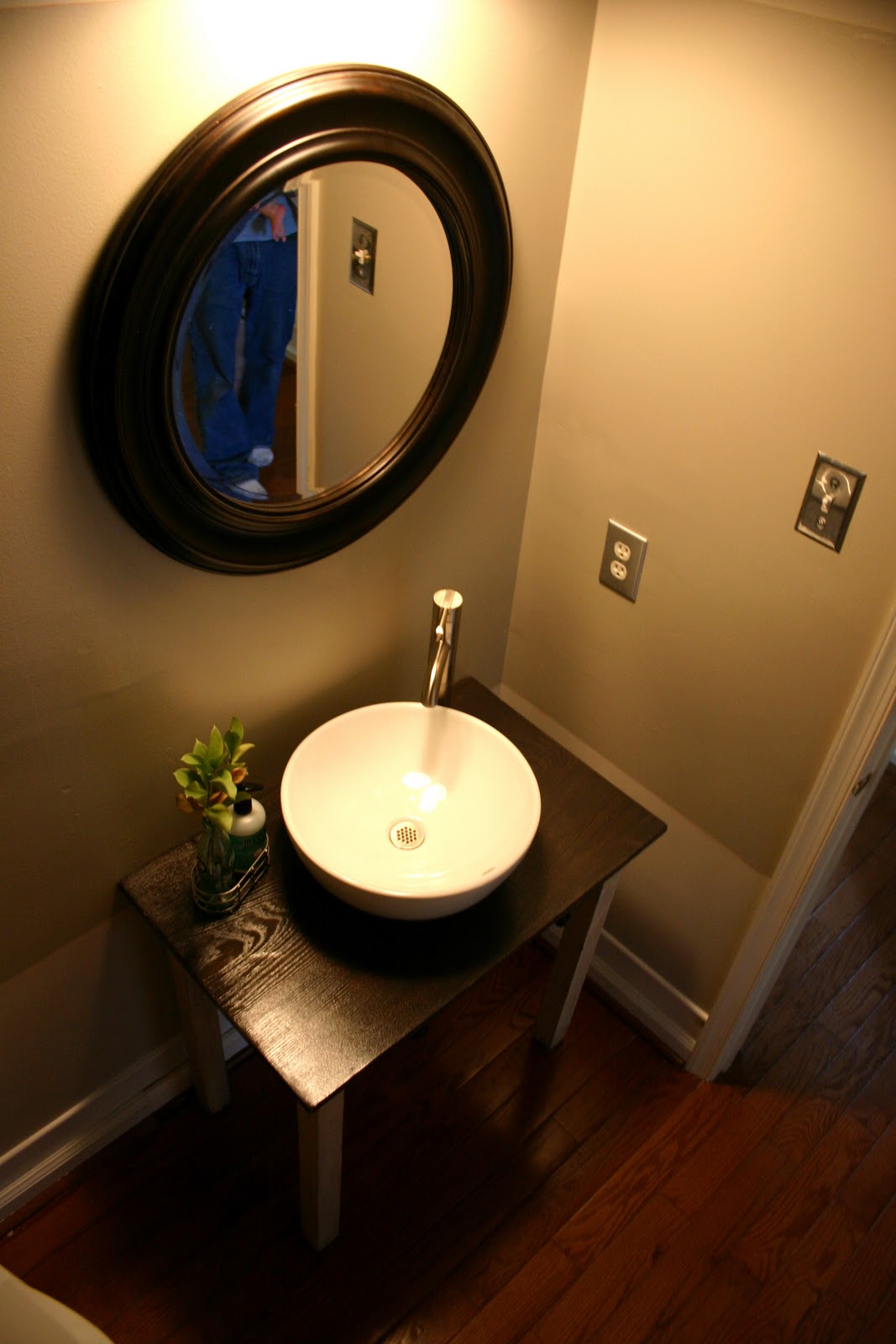 Antique Table Turned Vanity {Bathroom Redesign Update} | East Coast ...