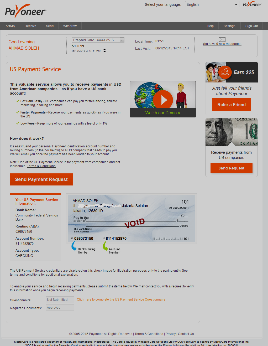 Cara Melihat Routing Number Payonerr - Intrepreneur