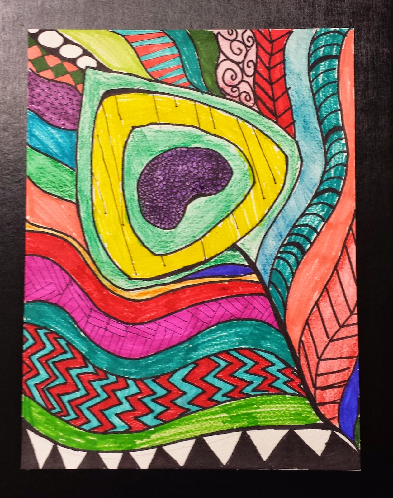 Angela Anderson Art Blog: Peacock Feather Zentangle - Kids Art Class