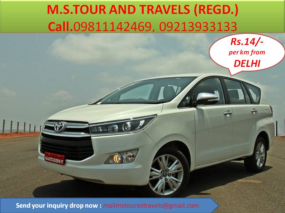 INNOVA CRYSTA HIRE FROM DELHI