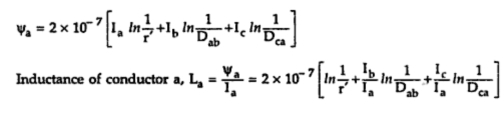 Inductance Of Transmission Line With Unsymmetrical Spacing