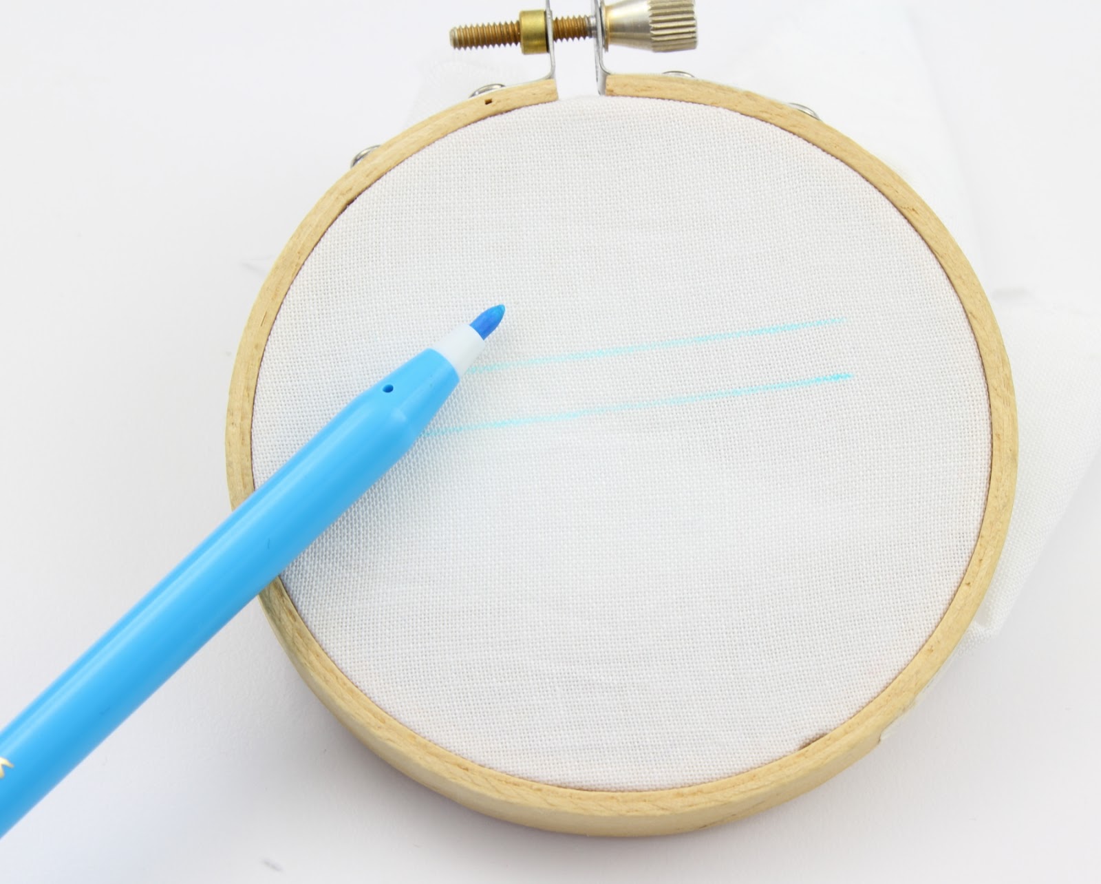 big B: Threaded Running Stitch