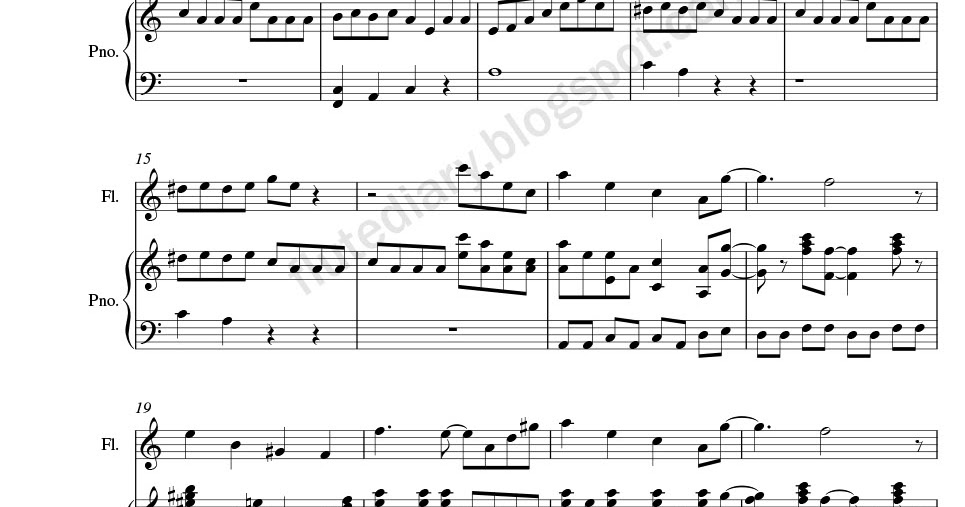 The Flute Diary: Plants vs Zombies Theme Score for Flute and Piano