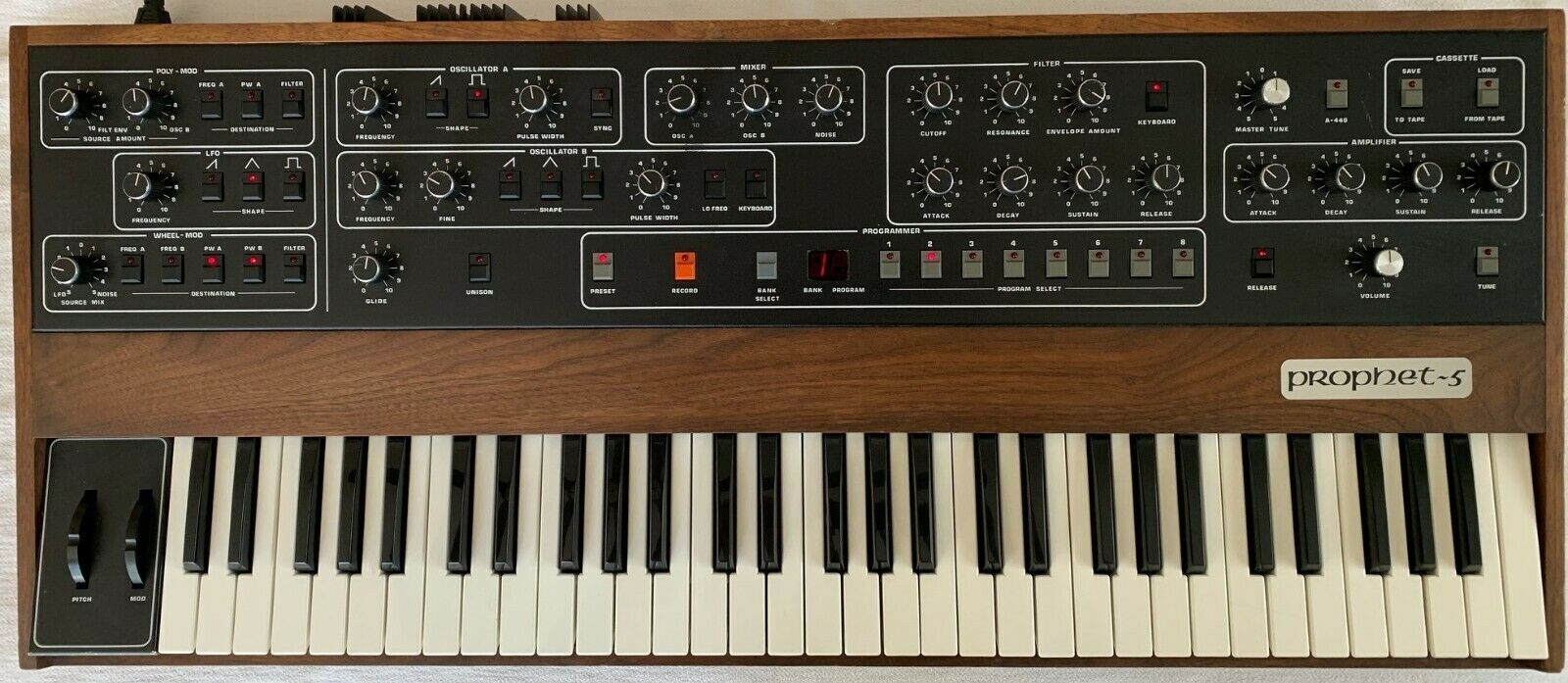 MATRIXSYNTH: Sequential Circuits Prophet-5 Rev 3 Analog Synth SN 4123 w ...