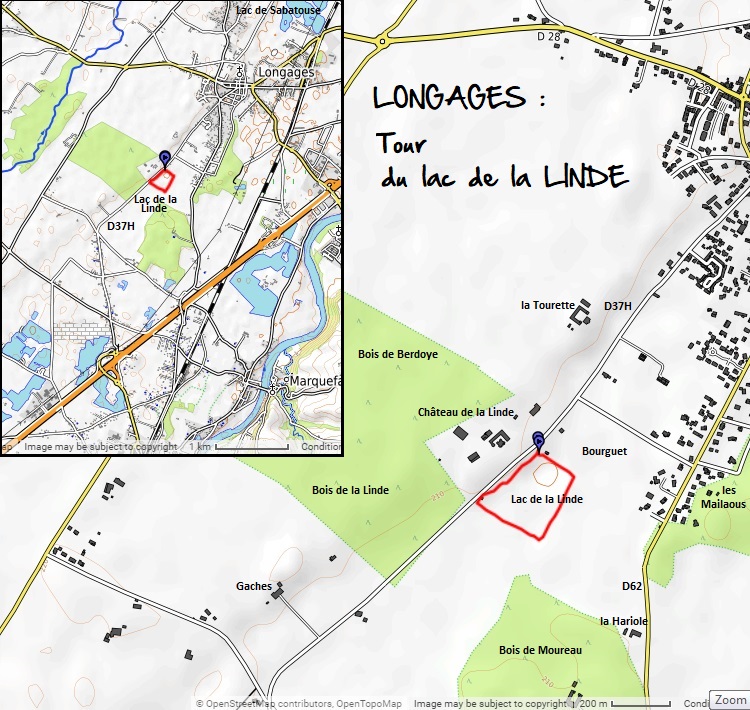Sud-ouest Toulousain Randonnées: LONGAGES : Lac de la Linde