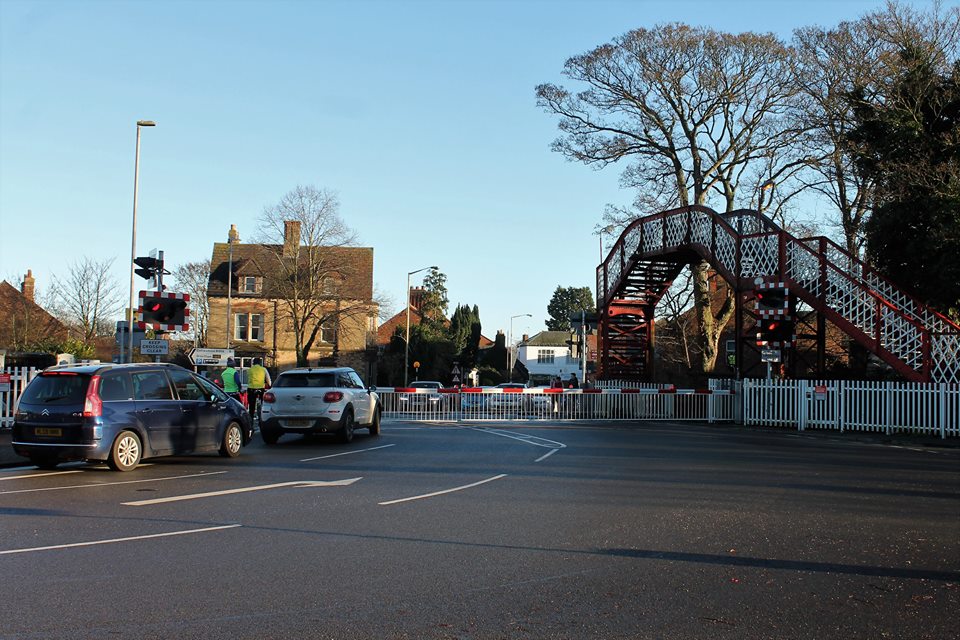 Martin Brookes Oakham: Oakham Railway Level Crossing Oakham Rutland 2017