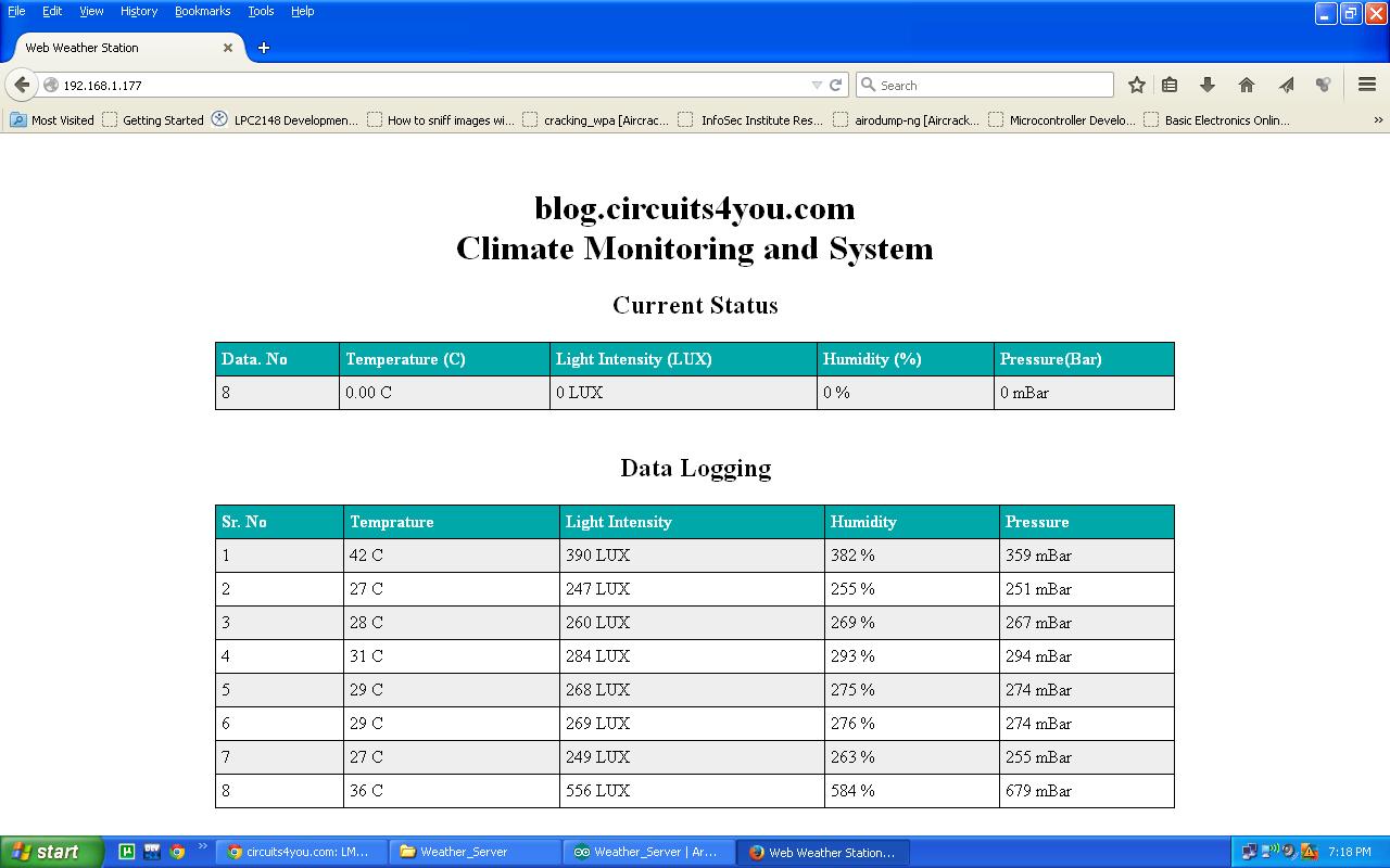 Weather Station Web Server