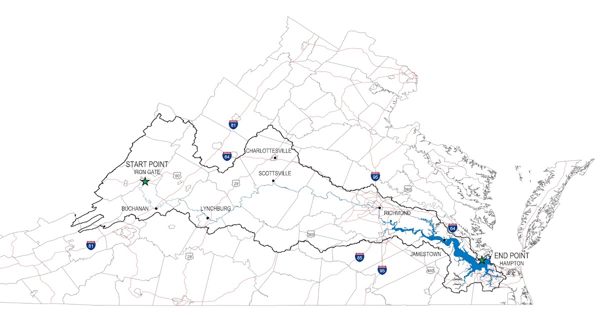 James River On United States Map
