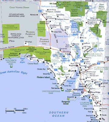 South Australia Region Map | Map of Australia Region Political