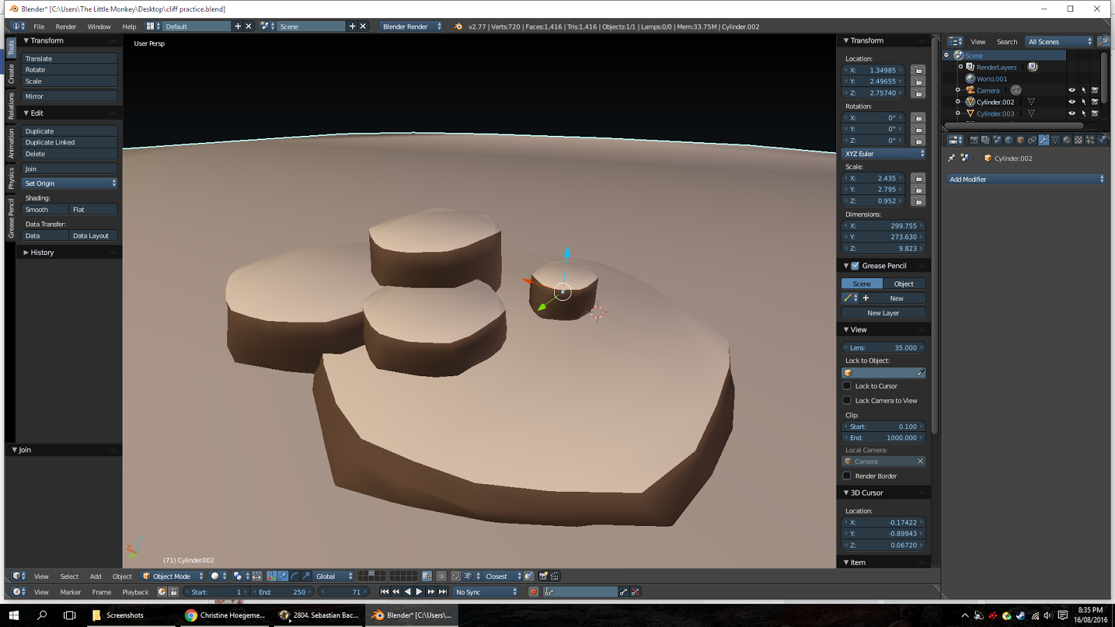 Major Project Stuff: More Blender Testing