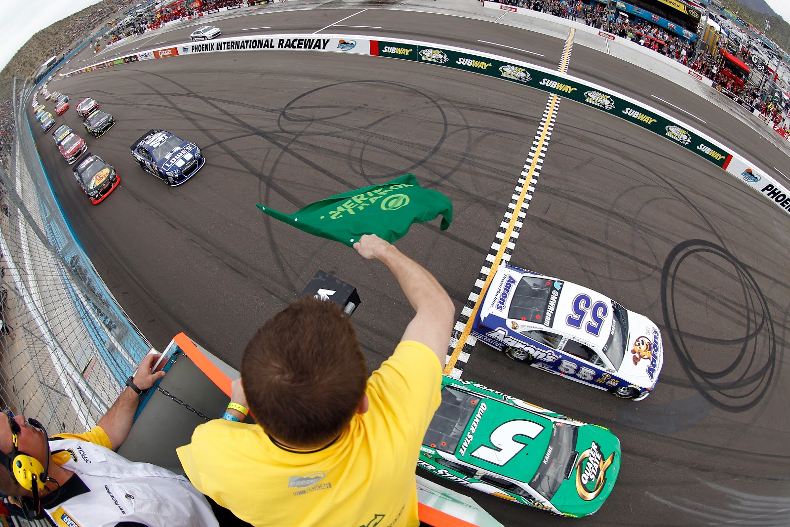 Mark Martin earns 56th career Cup pole in Subway Fresh Fit 500, Edwards ...