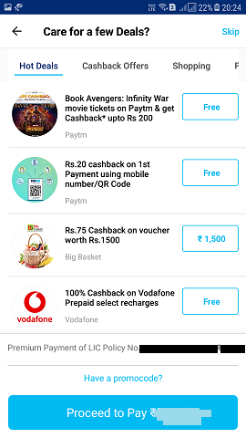 Pay LIC premium through Paytm | Pay Insurance Premium through Paytm