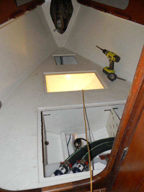 Ericson 25, Oystercatcher: Anchor, Chain Locker, and Anchor Roller ...