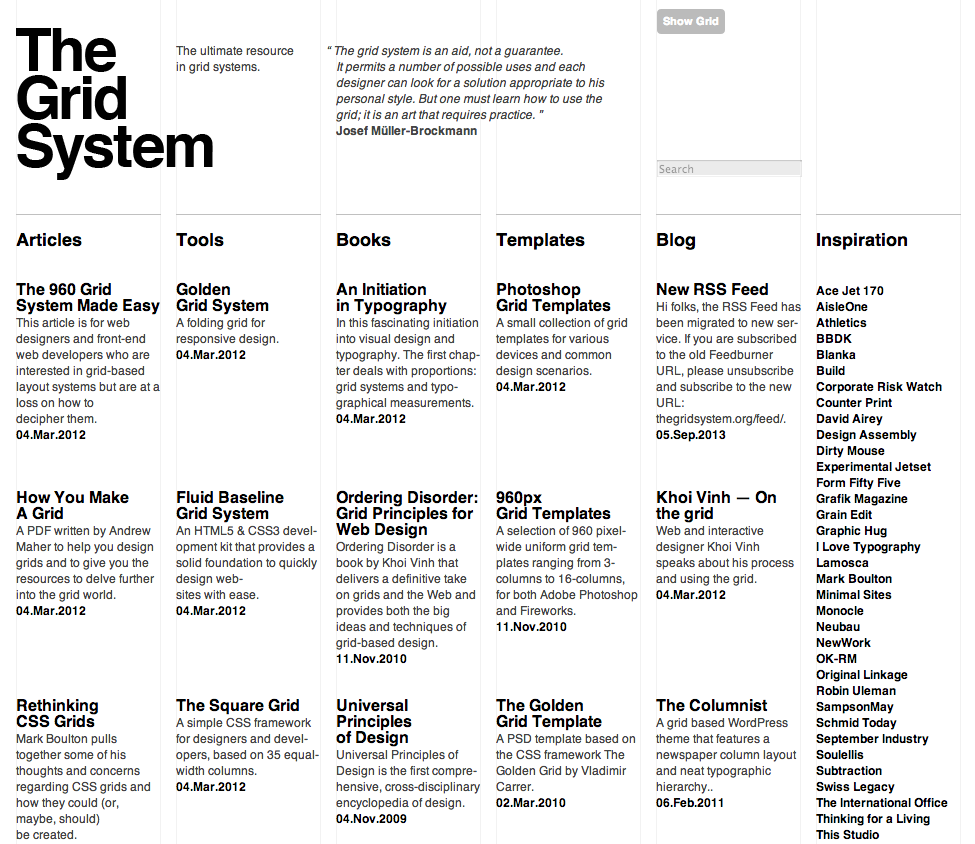Design Context: The Grid System