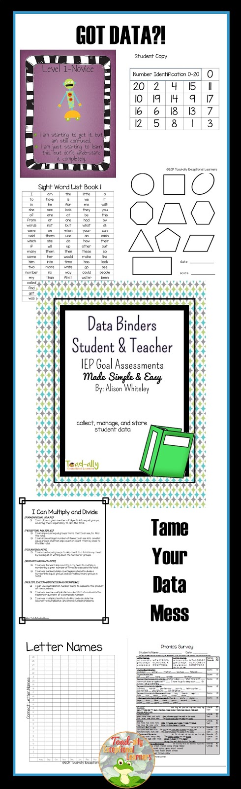 Toad-ally Exceptional Learners: How to Tame your IEP Data Mess!
