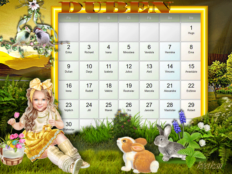 kvetka11: Kalendář Duben