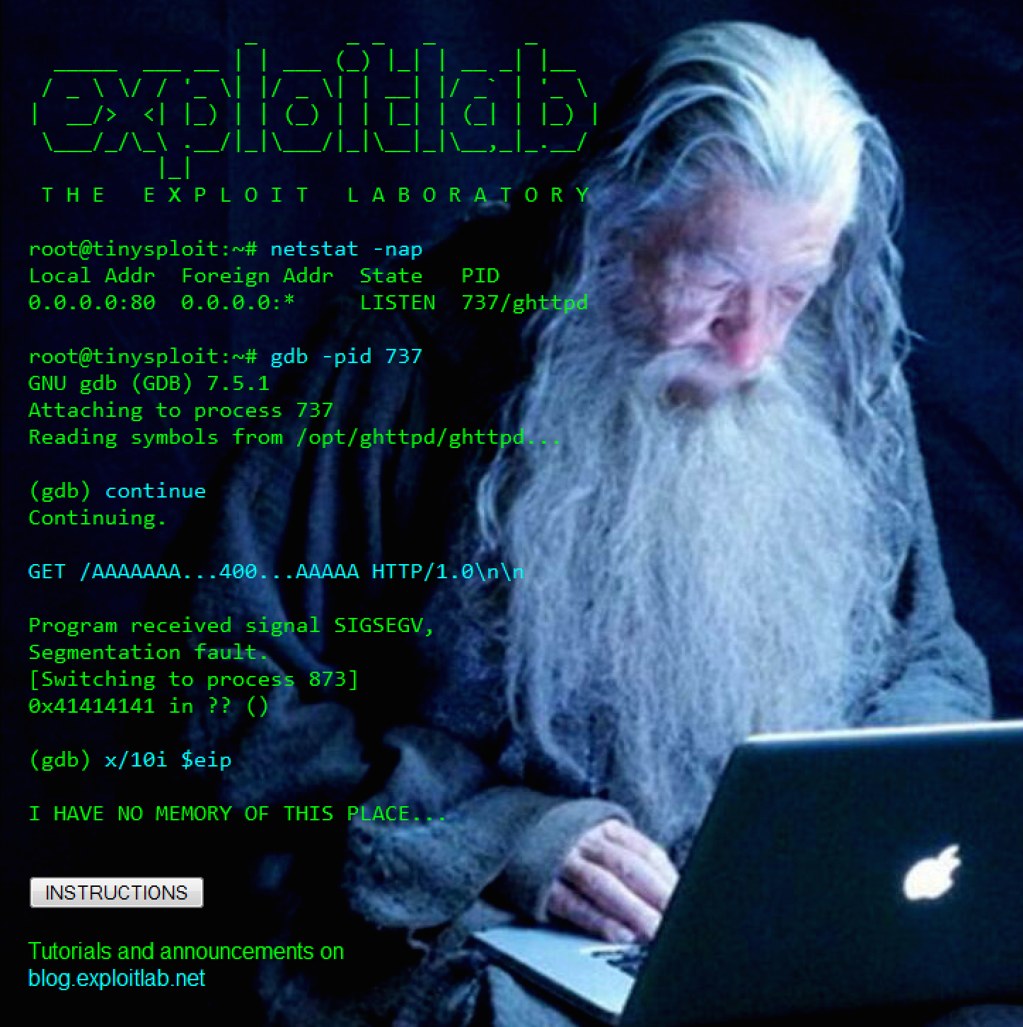 The Exploit Laboratory Tinysploit Warm Up Exercise On Exploit 2439