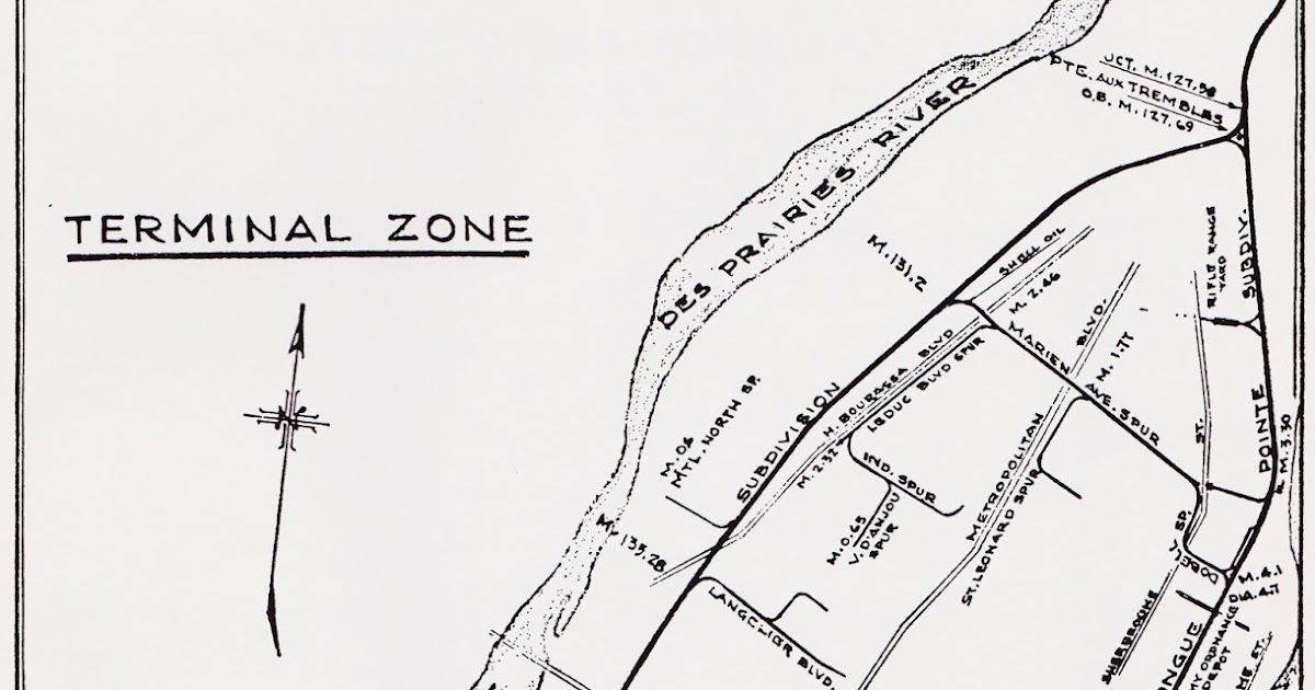 Turcot Yard: CNR Montreal Area map, April 1972