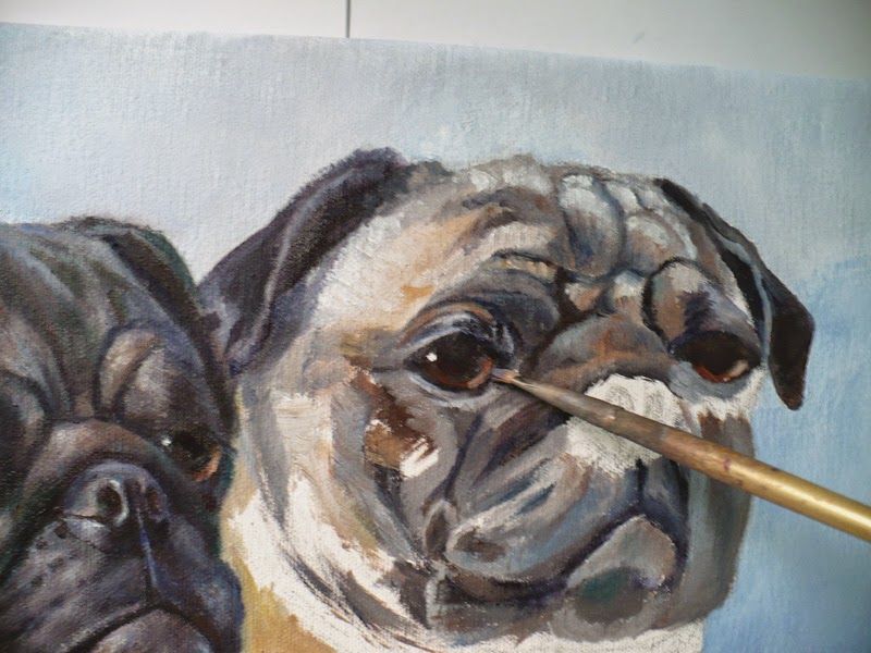 Zeh Original Art Blog Watercolor and Oil Paintings: Pug Dog Pet ...