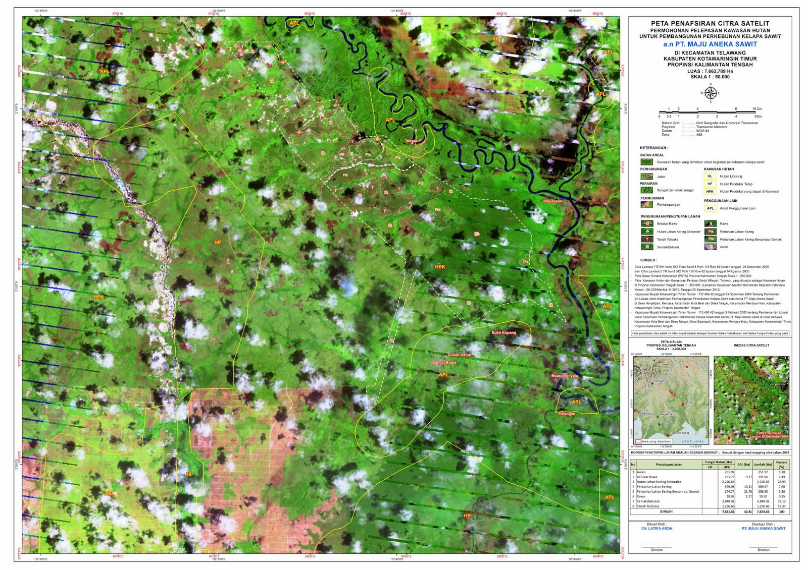 Jual Citra Satelit : Produk LAYOUT CITRA Satelit