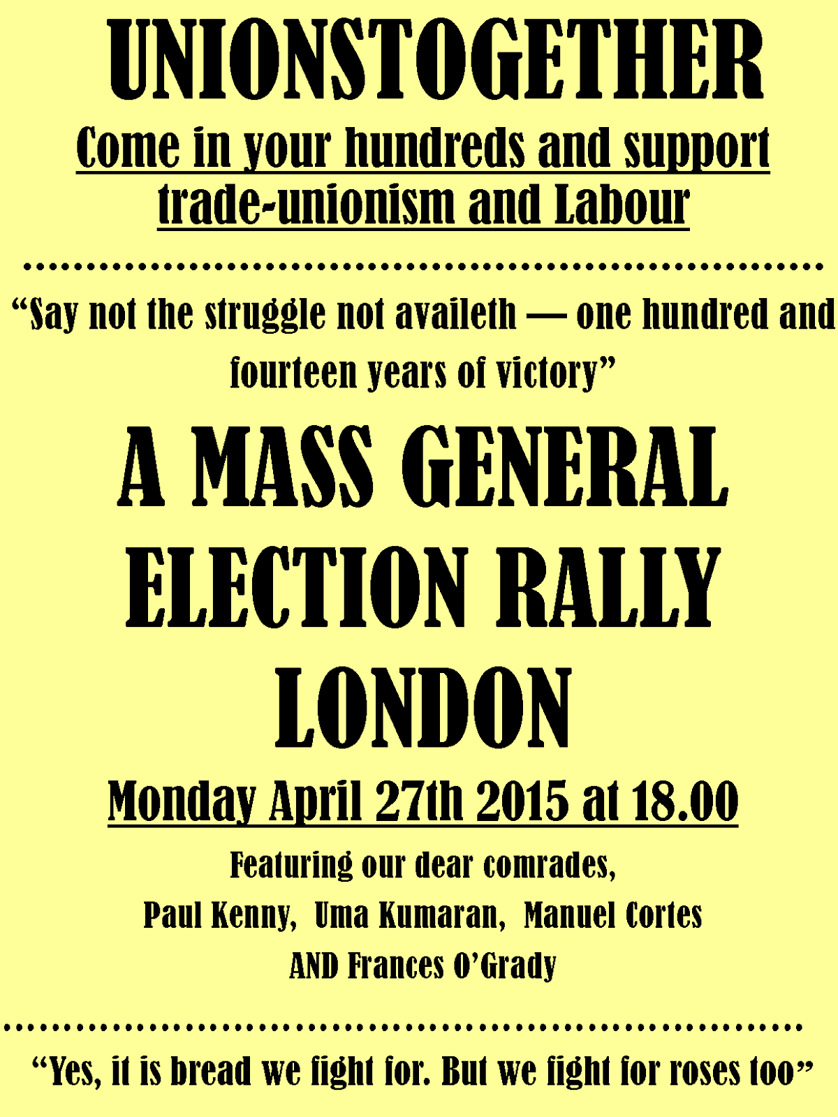 John's Labour blog: Unions together for Labour: Rally for your rights ...