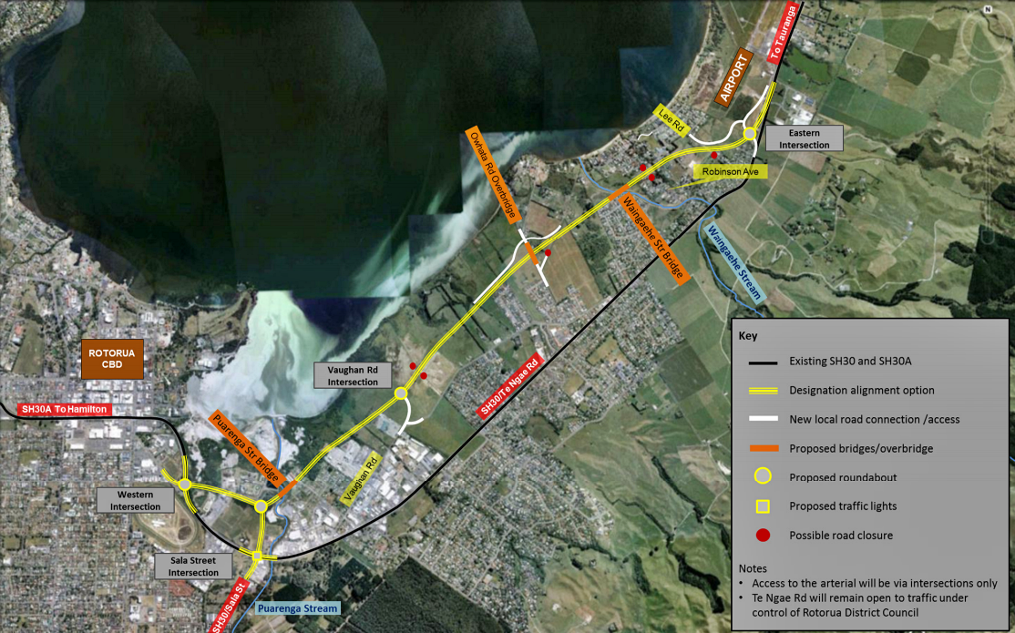 BOP LIVE - Bay of Plenty News: Preferred route for Rotorua Eastern Arterial