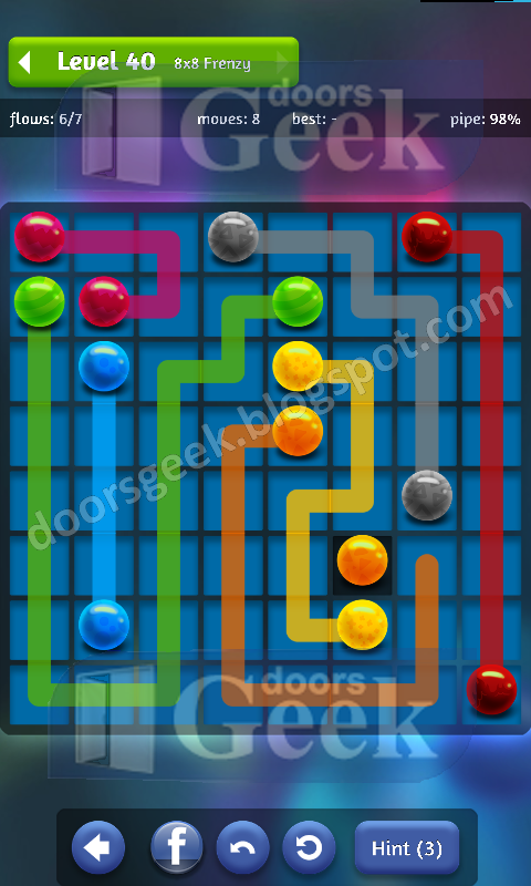 Flow Frenzy [8x8 Frenzy] 8x8 Level 40 ~ Doors Geek