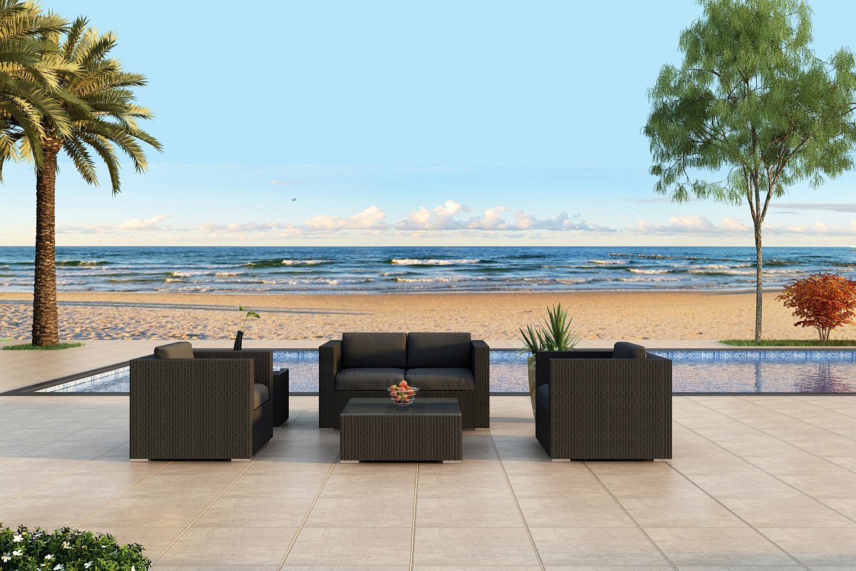 Modern Wicker Sectional Outdoor Sofa Sets: Outdoor Wicker Sofa