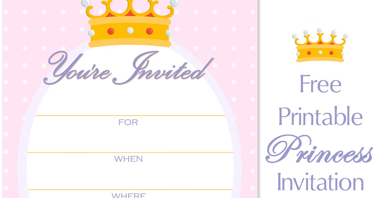Princess Crown Invitation Template