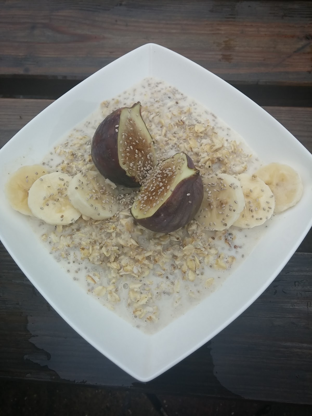Coconut Porridge with Fig, Banana and Chia Seeds - Raw Rhubarb - Fit ...