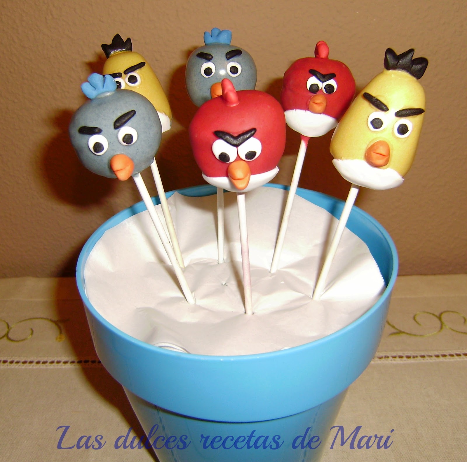 Cake pops Angry Birds | Las dulces recetas de Mari