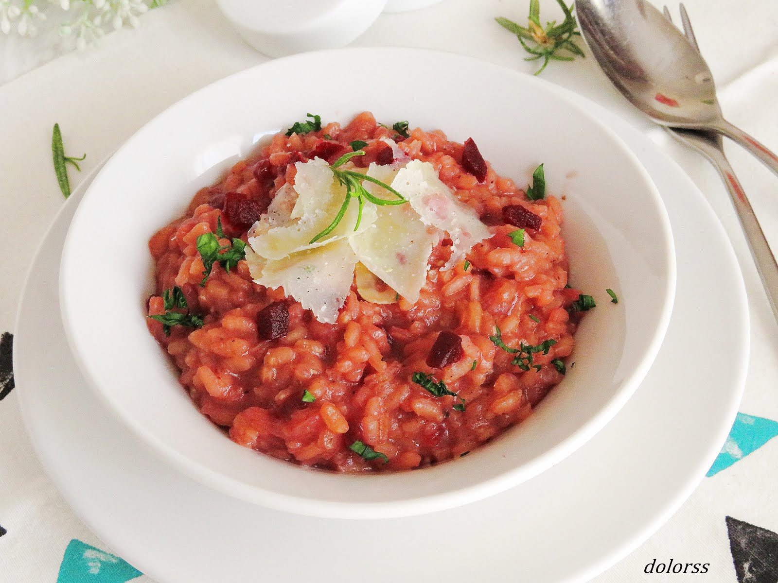 Blog de cuina de la dolorss: Risotto de remolacha