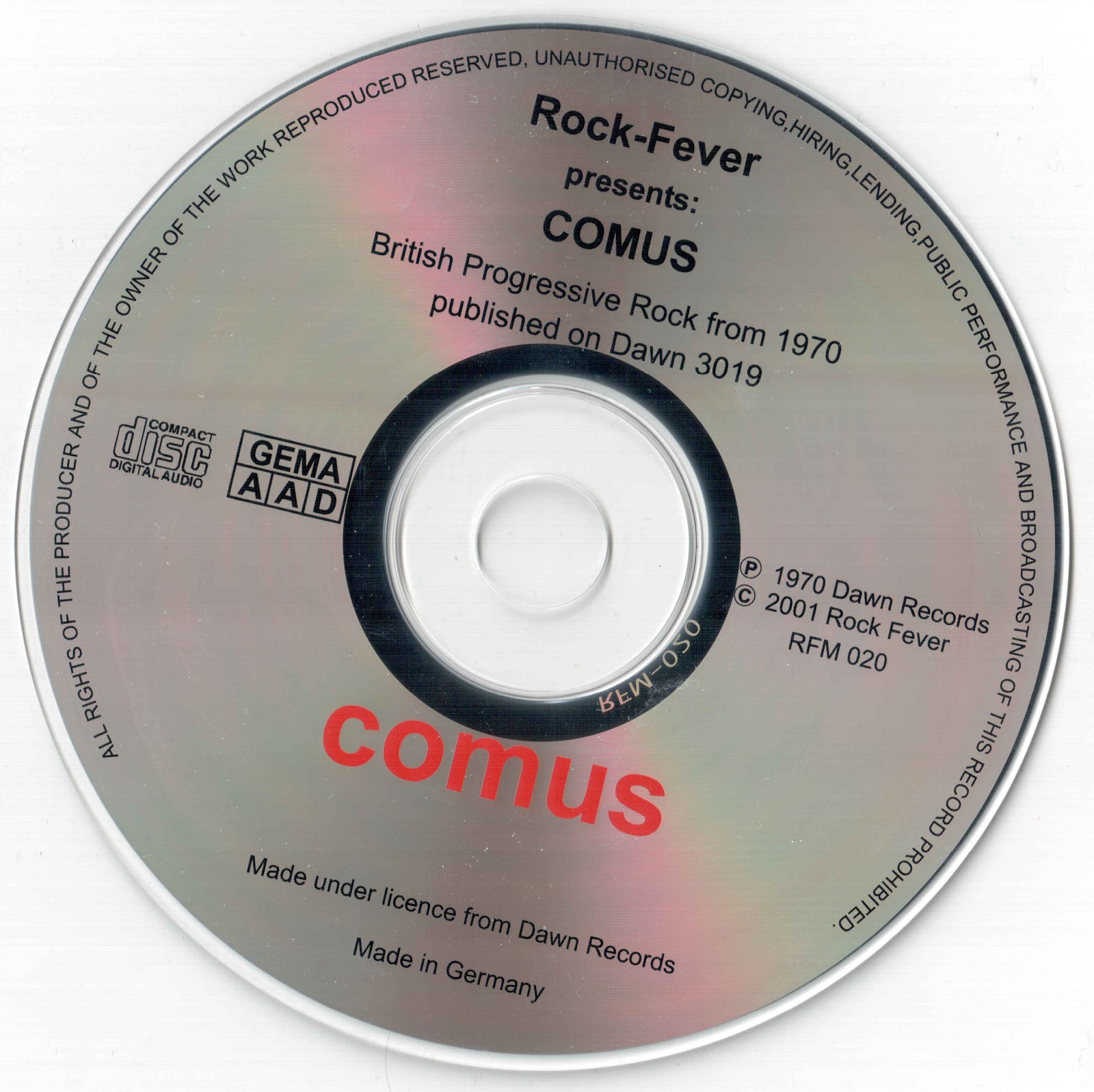 Las Galletas de Maria: Comus - First Utterance (1970 UK)