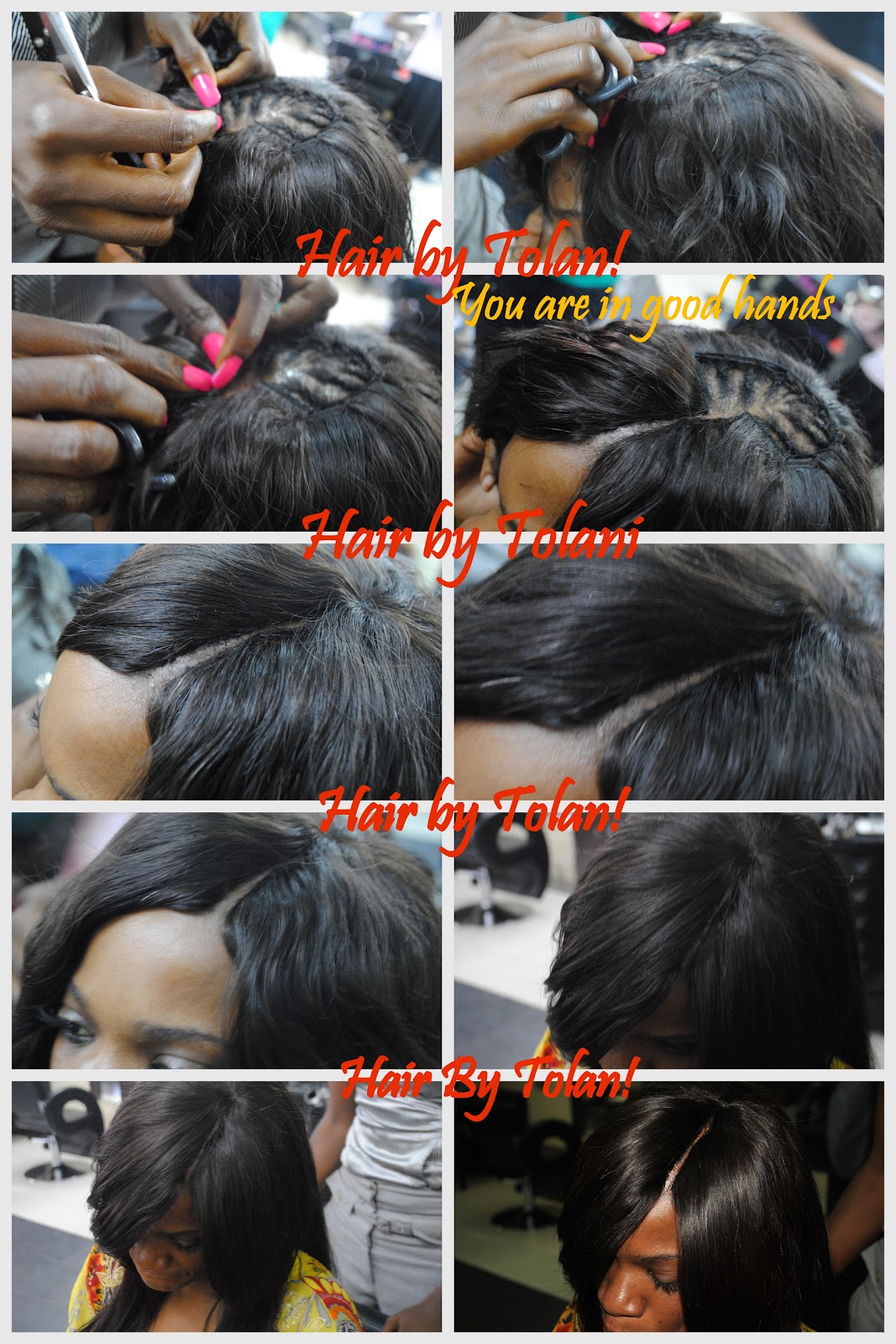 Hair by Tolan!: Invisible Parting Sewin and Glue 'Lagos Things'
