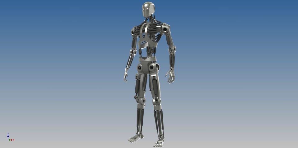 313. Humanoid Robot Skeleton || Human robotic || Free download 3D models