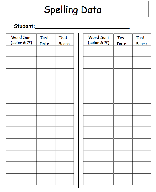 Autism Tank: NEW Spelling Worksheets and Data!