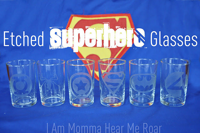 Be Different...Act Normal: Etched Superhero Glasses