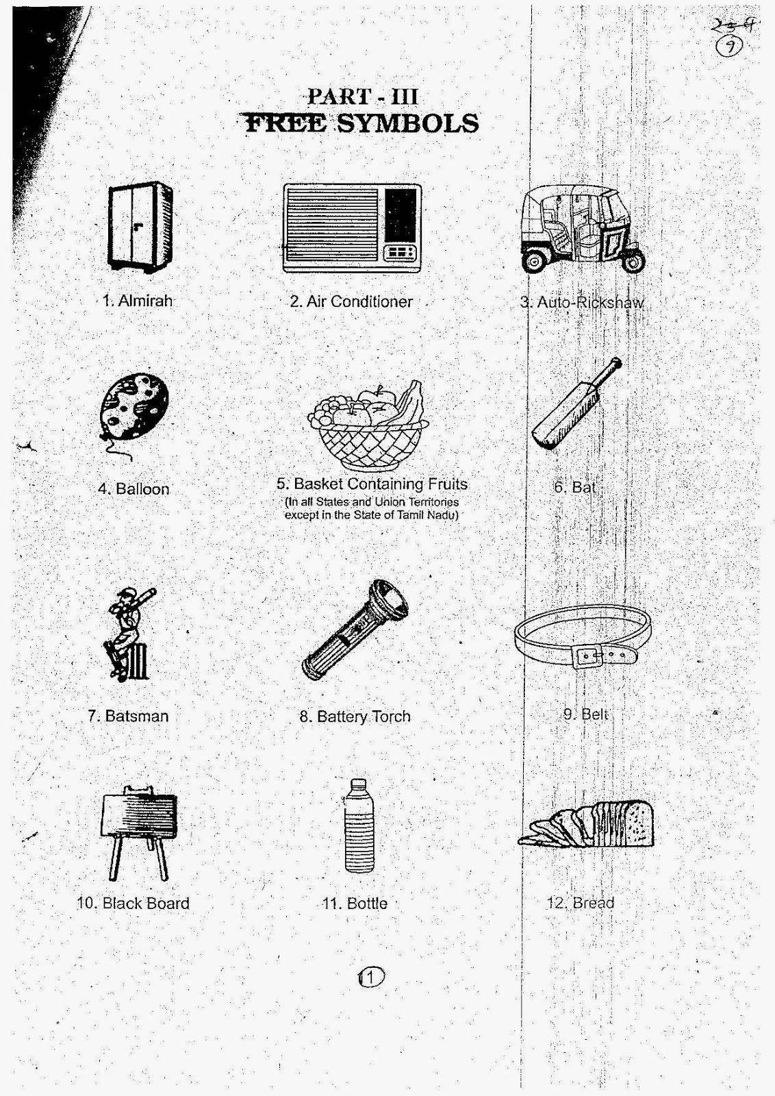 Election Symbols Bat