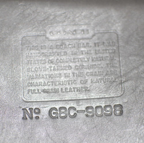 U's Bargain Shoppe Corner: AUTHENTIC COACH CREED AND SERIAL NUMBER