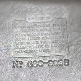 U's Bargain Shoppe Corner: AUTHENTIC COACH CREED AND SERIAL NUMBER
