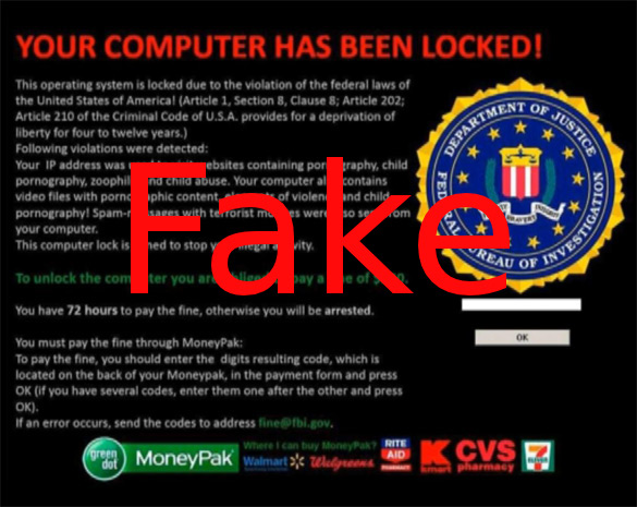 Entfernen Sie Computer-Virus: Löschen FBI Virus Black Screen Ransomware ...
