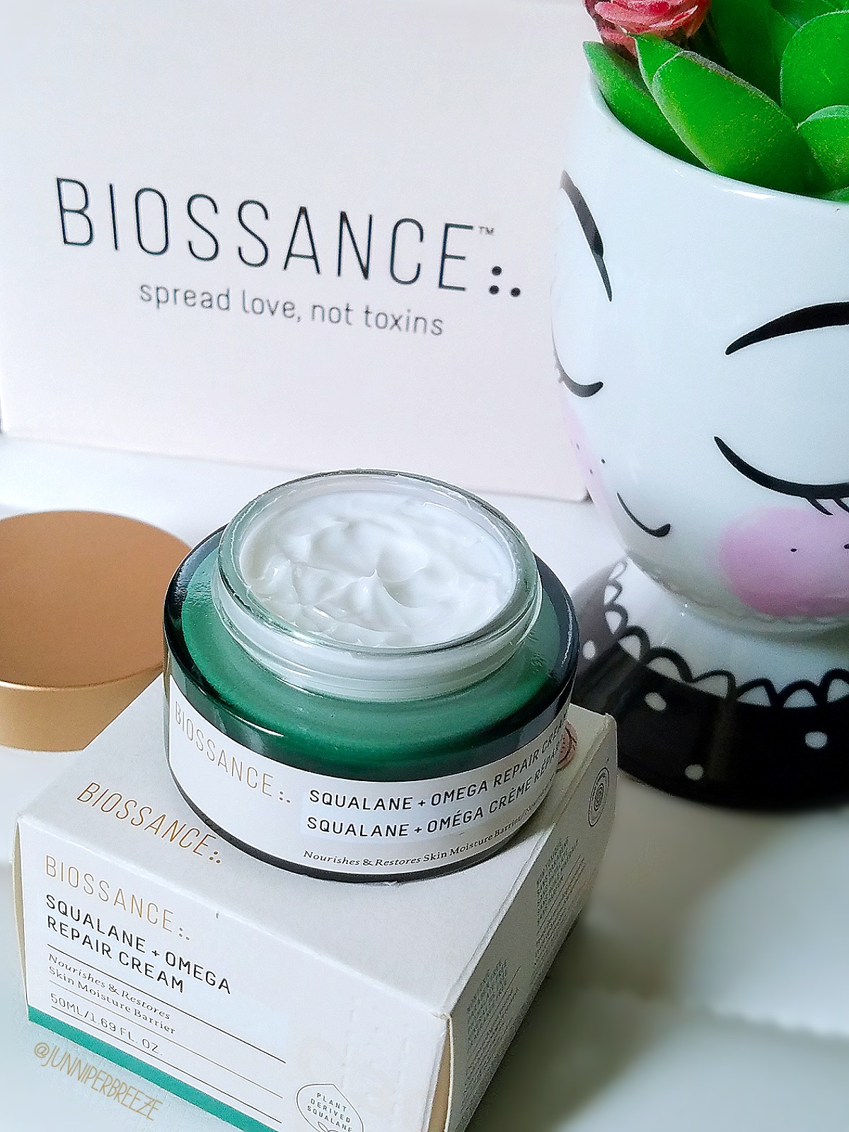 BIOSSANCE Squalene + Omega Repair Cream | Love Life & Positive Vibes