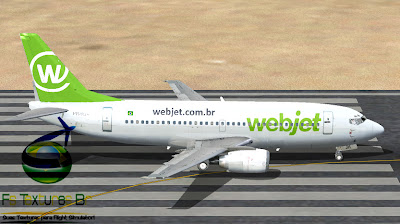 Aviação um Objetivo: Textura Webjet para o 737-300 PIC