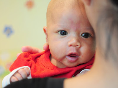 about a father and his little princess: Angel's kiss and stork bite