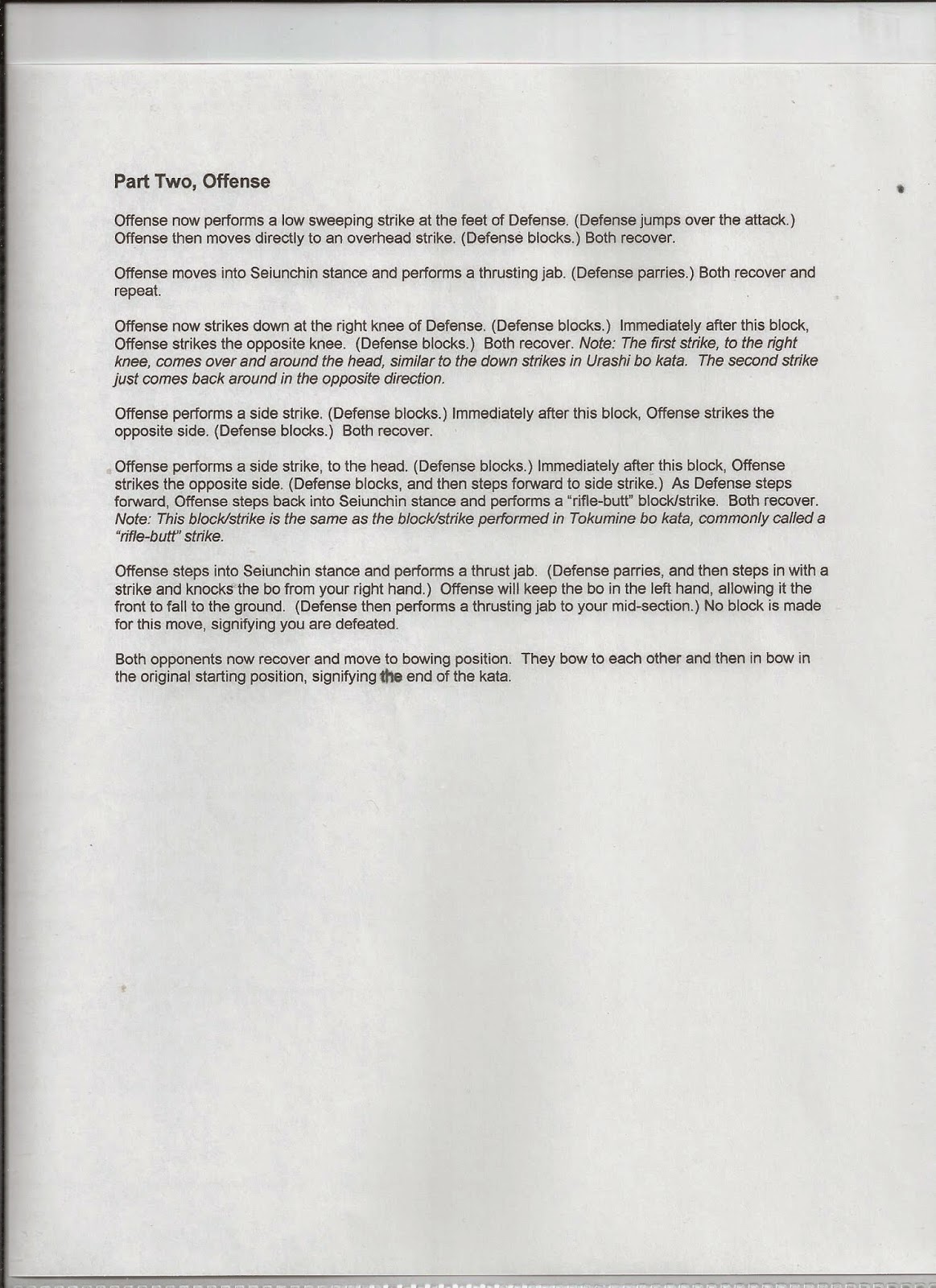 Isshin - Concentration the Art: Isshinryu Bo-Bo Kumite