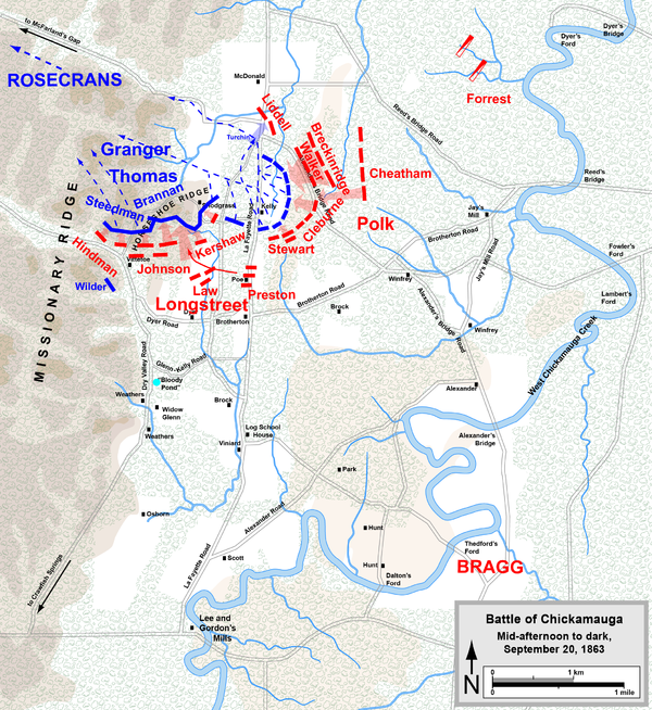 ONCE A CIVIL WAR: September 20, 1863---The Battle of Chickamauga: Day Two
