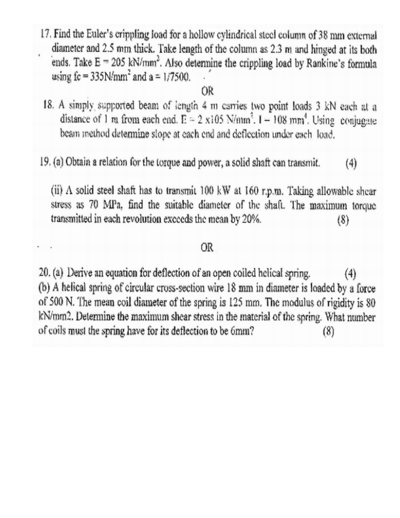 Sathyabama University Strength of Materials 2013 BE Mechanical ...