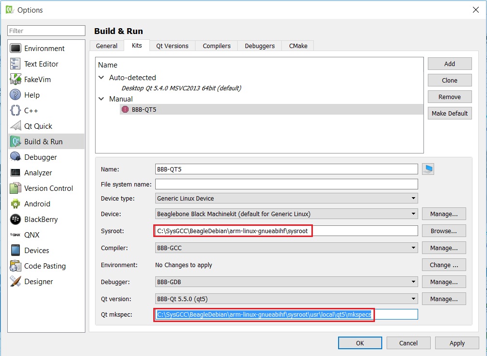 Primeros Pasos Machinekit BBB: Configuración de QT5 para Windows y Linux