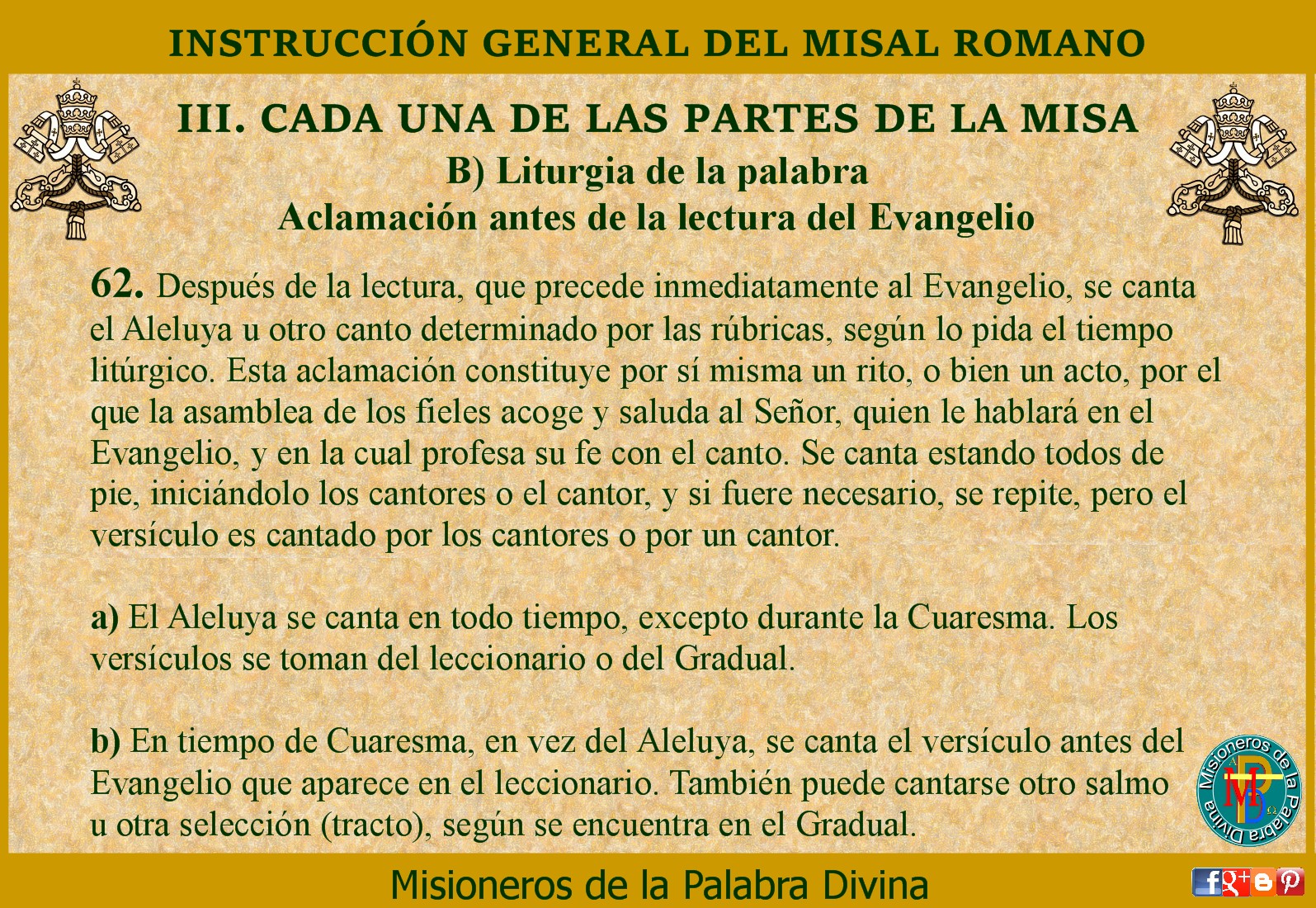 Un Padrenuestro, Un Avemaría y Un Gloria por el Papa: ESTRUCTURA DE LA ...