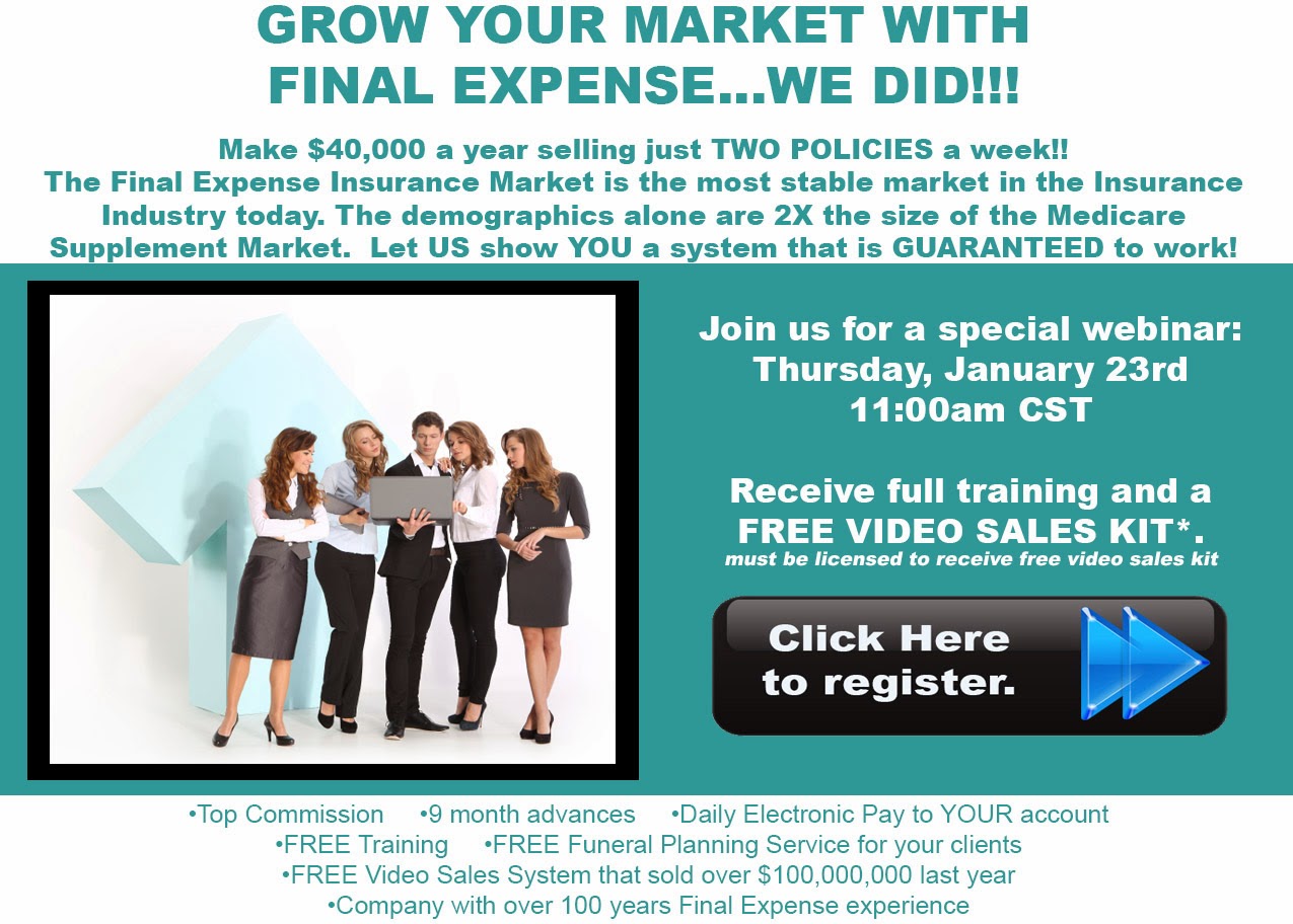 Senior Marketing Specialists : SMS: Grow your market with Final Expense!